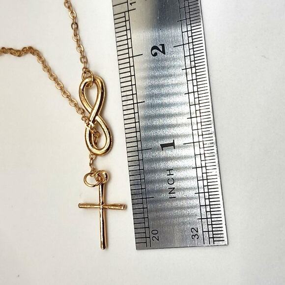Independent | Jewelry | Gold Infinity Cross Necklace Looped Valentines ...